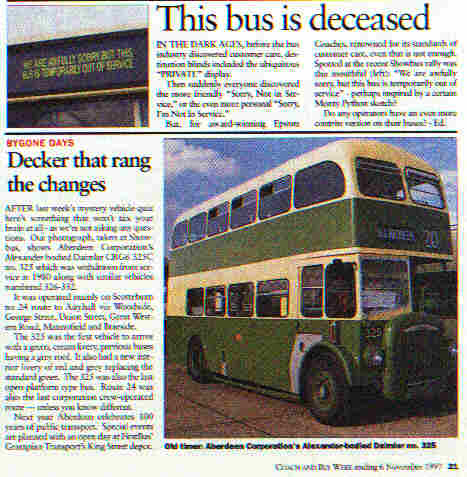 SHOWBUS PRESS REPORTS